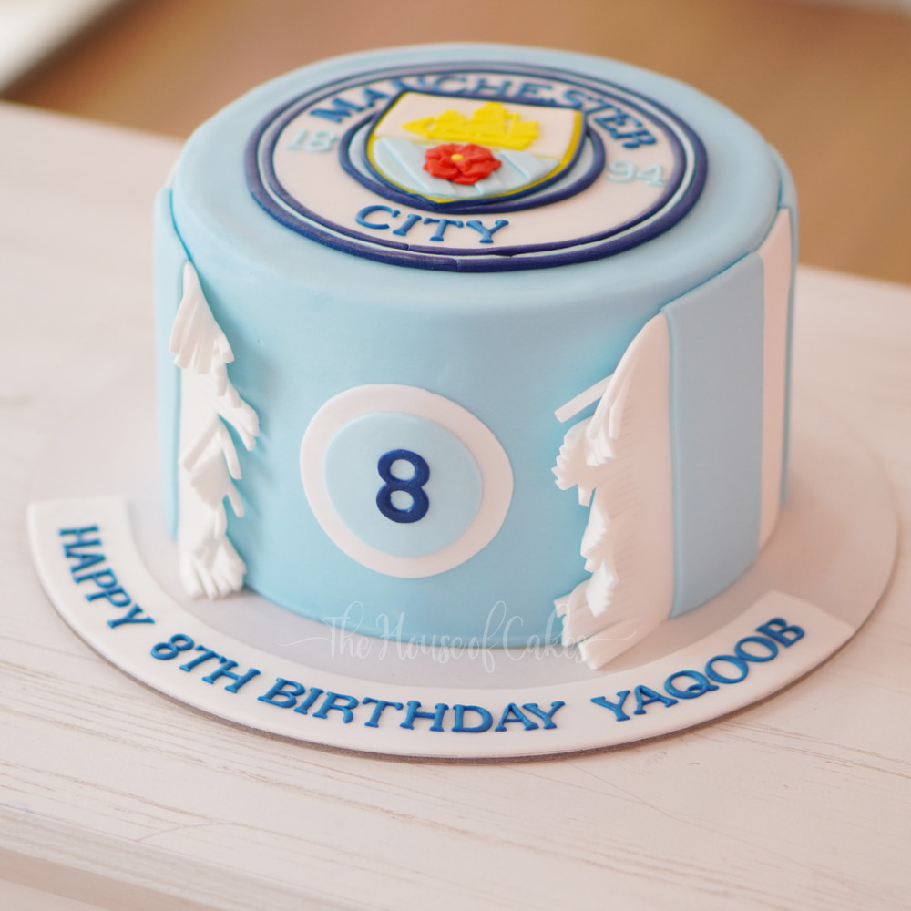Custom Manchester City Cake for Birthday Celebrations