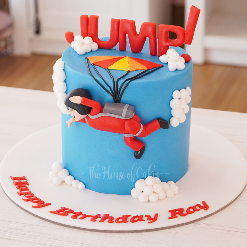 Skydive parachute cake