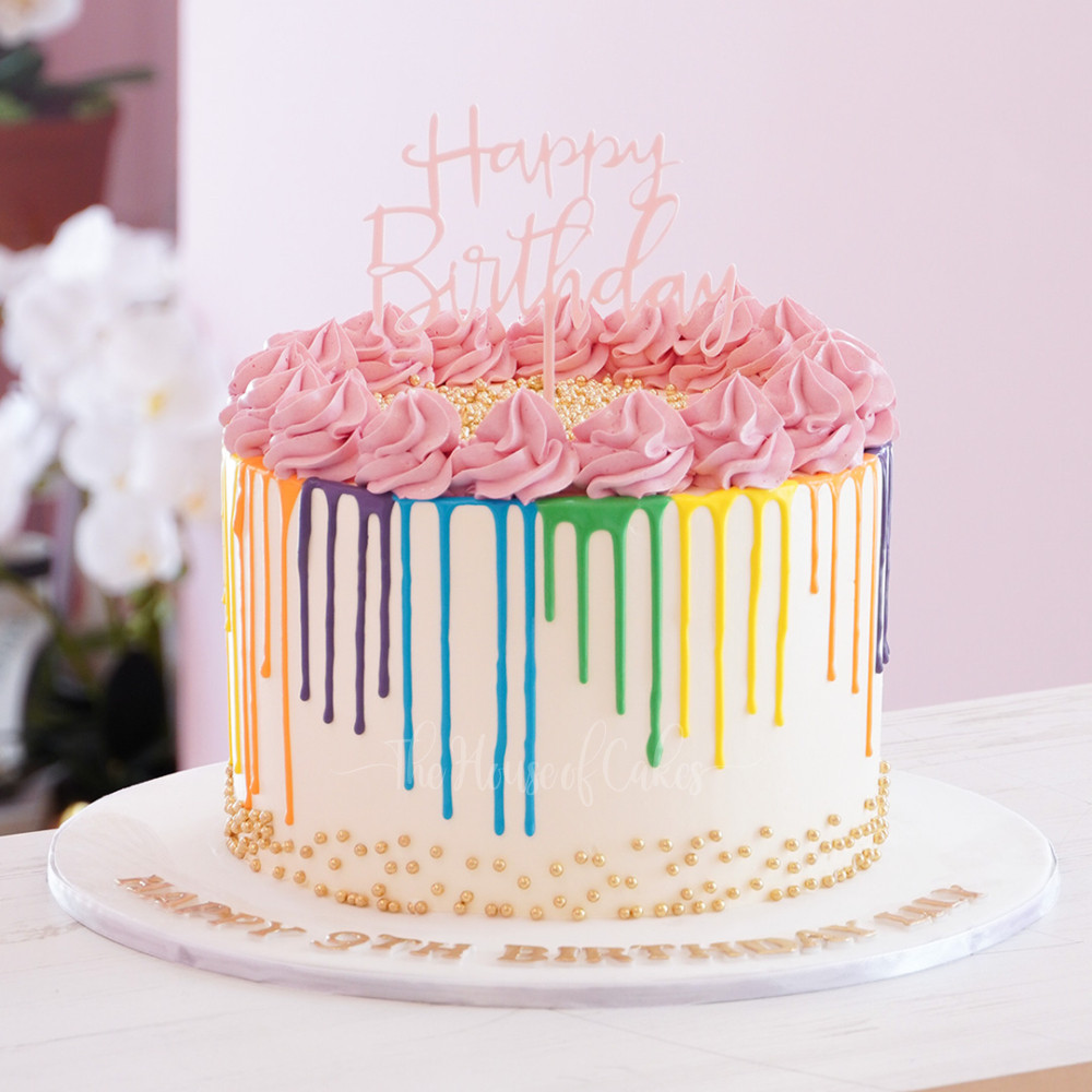 Pastel drip cake