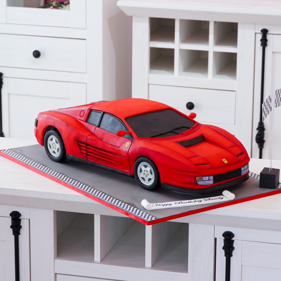 Ferrari Car Cake in Dubai | Custom-Designed Luxury Cakes