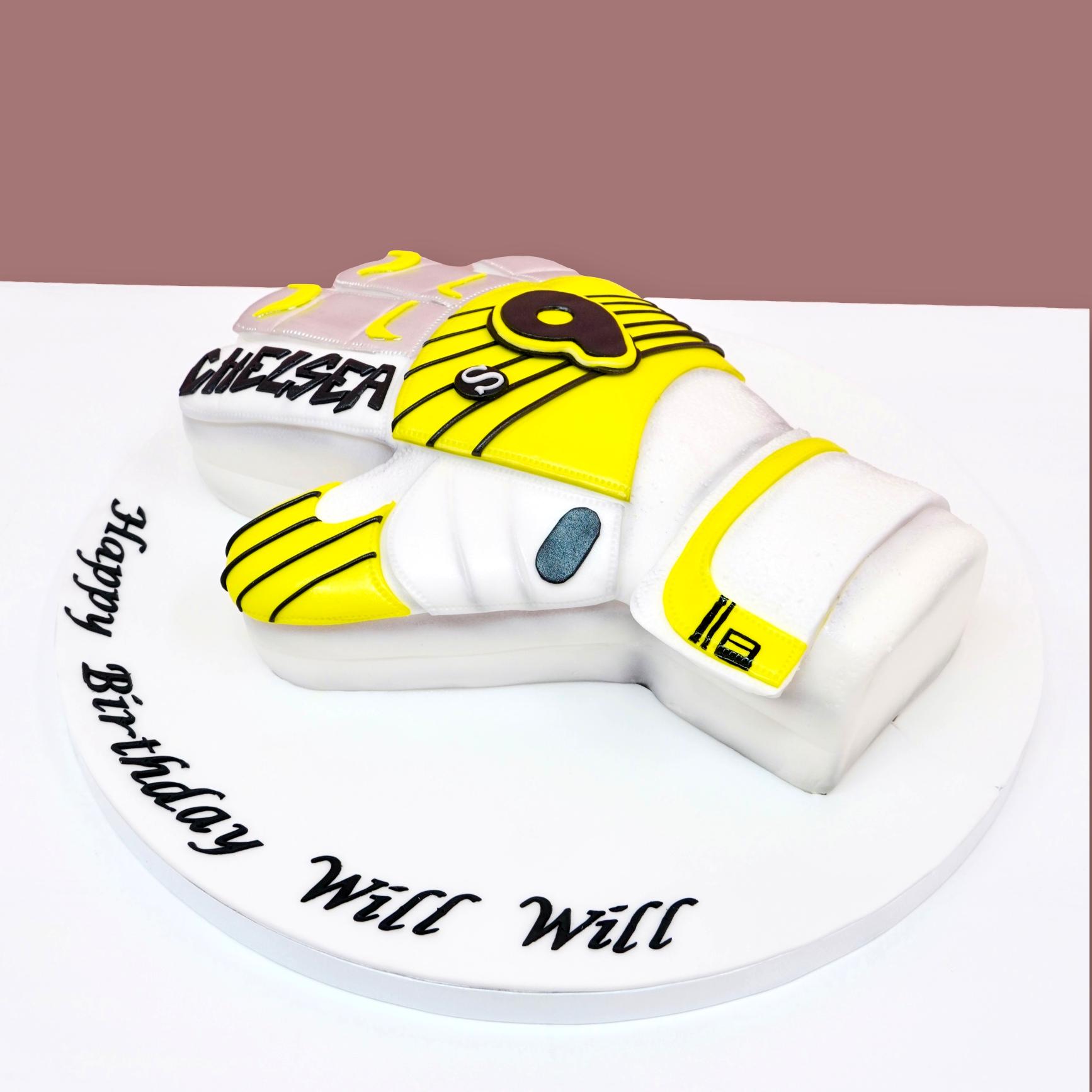 Celebrate with a Unique Goalkeeper Glove Cake