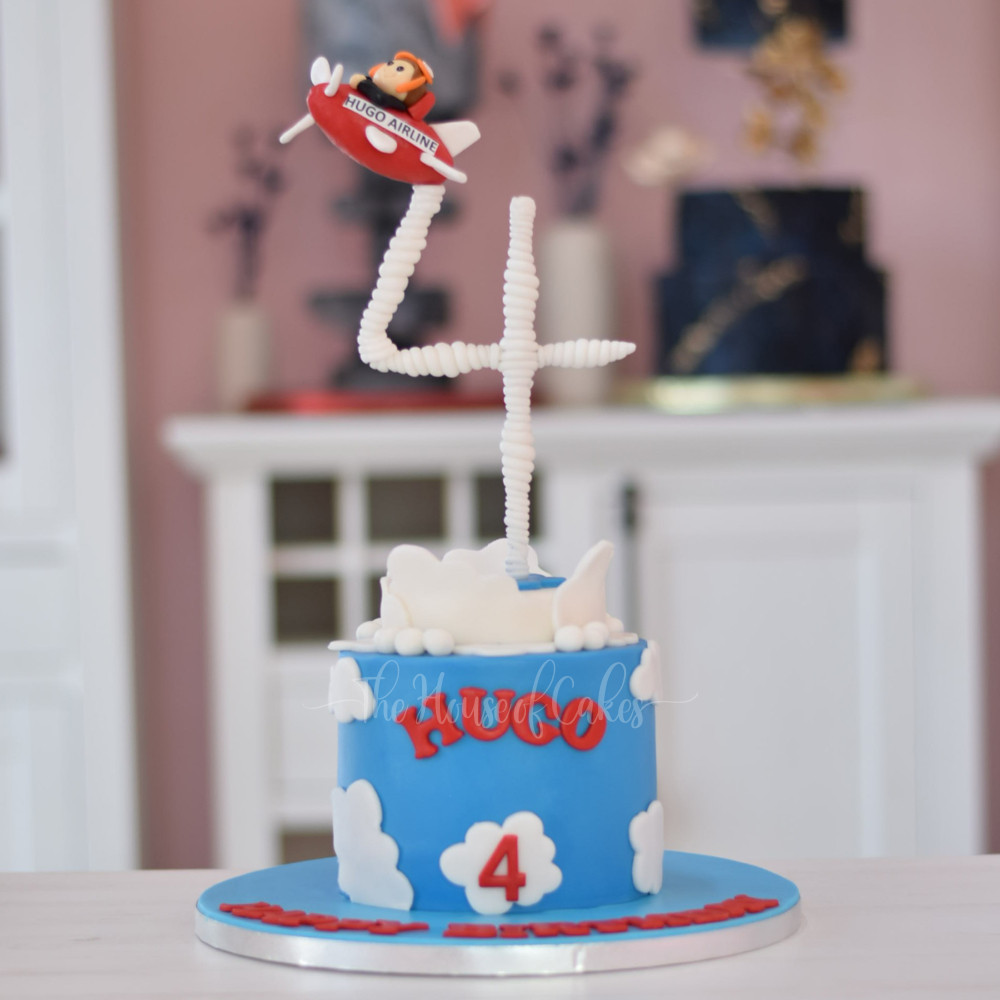 Flying plane cake