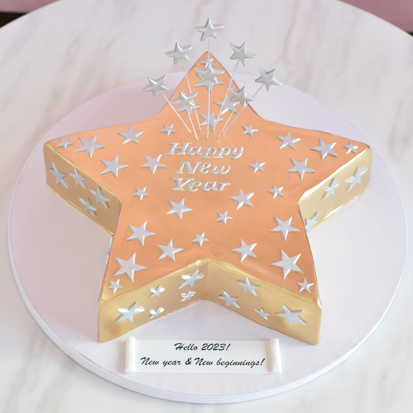 Gold Star Cake