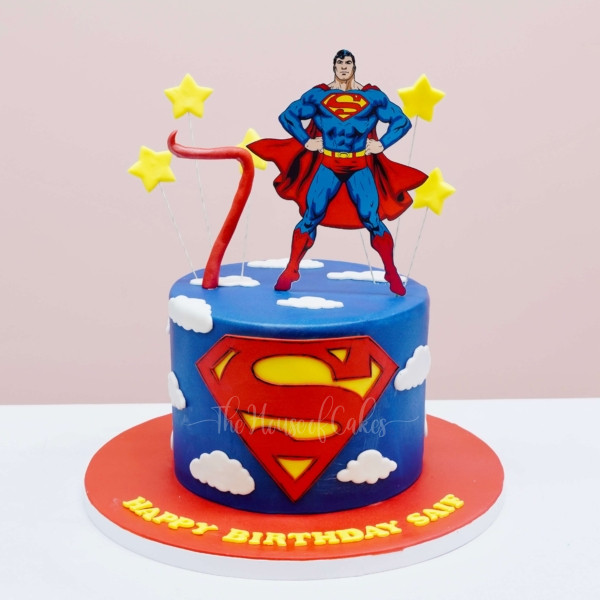 Superman Fondant Logo Superman Cake: A Heroic Treat From House Of