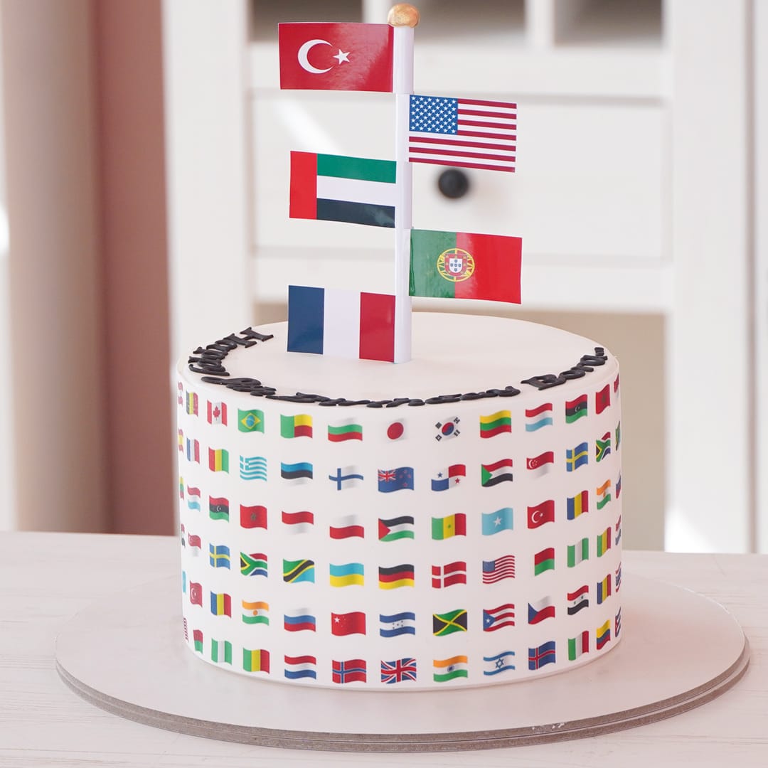 Cake with flags