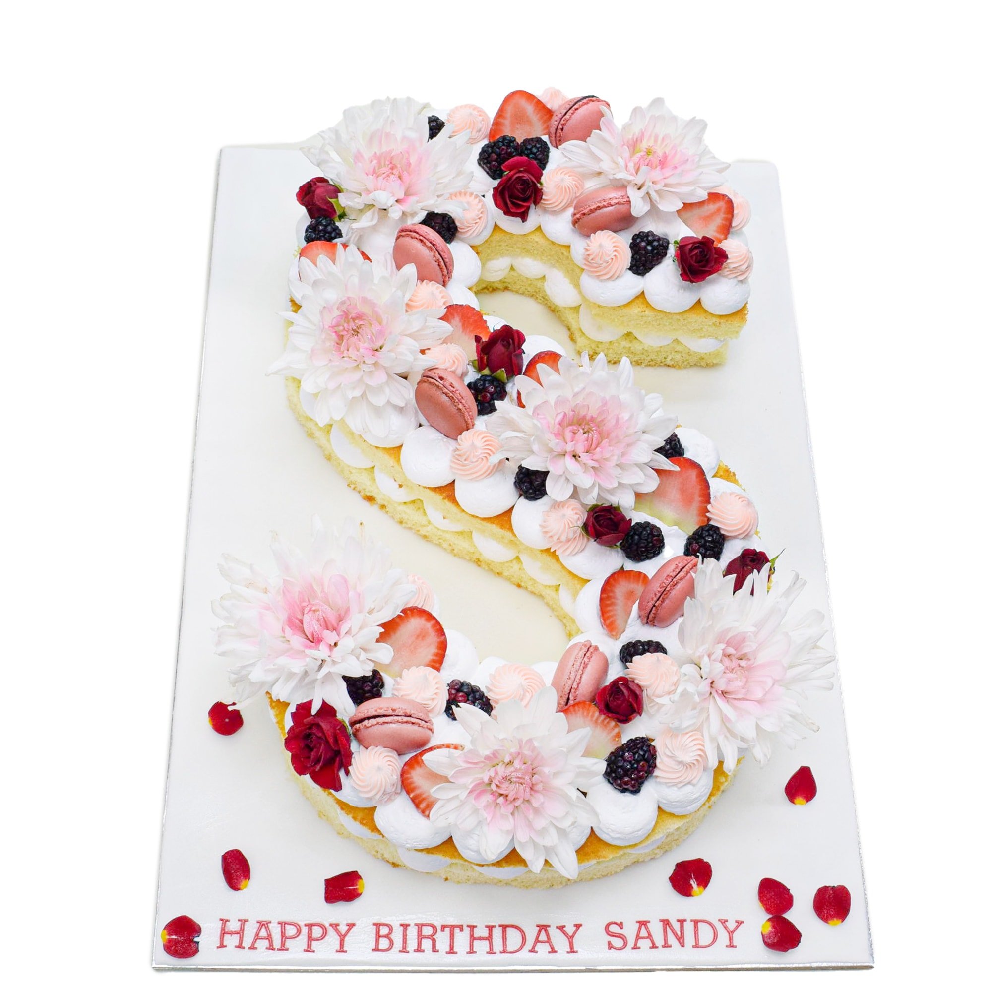 Cookie cake letter shape