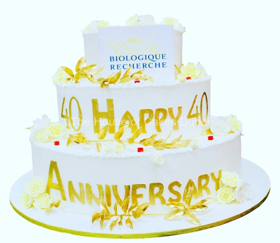 Large anniversary corporate cake