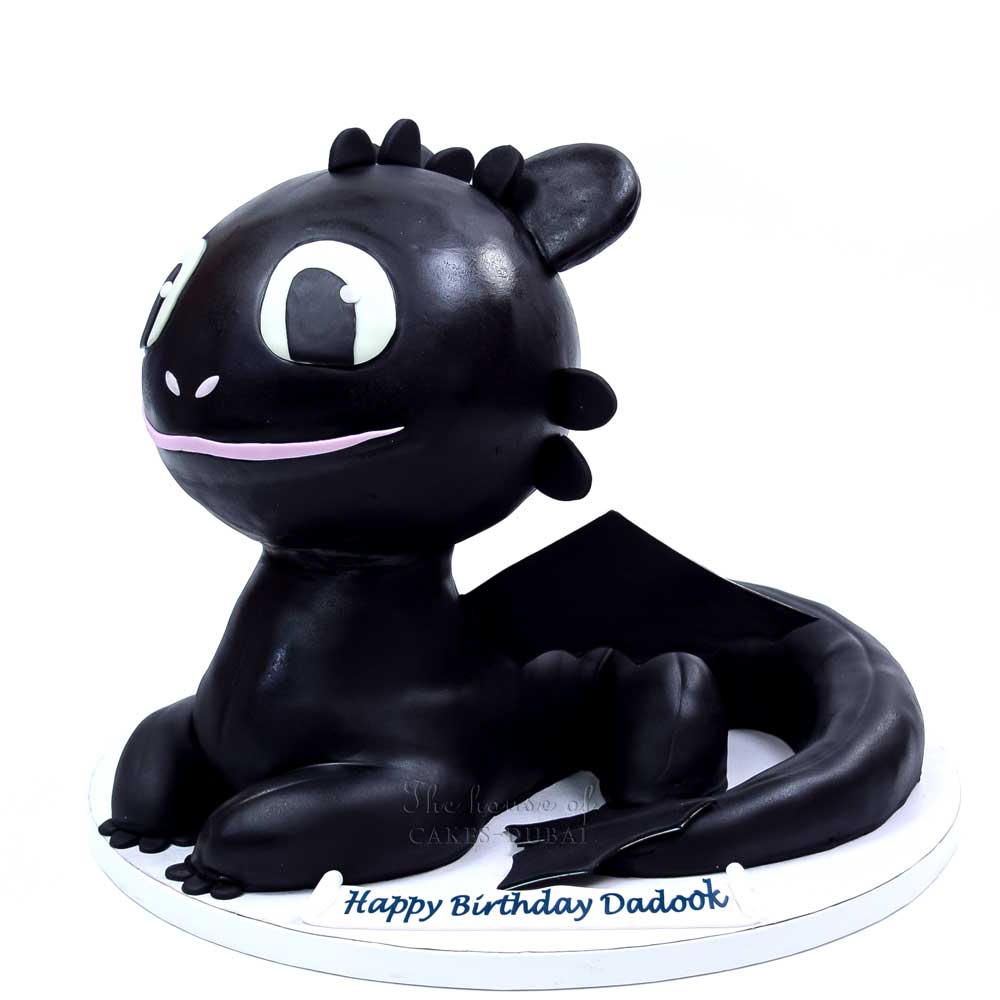 How to train your Dragon Cake - Toothless cake 3D |3D cakes Dubai ...