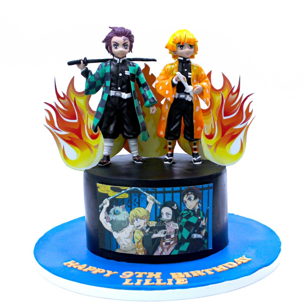 Demon slayer cake | Anime Cake in Dubai | Custom Design Cake