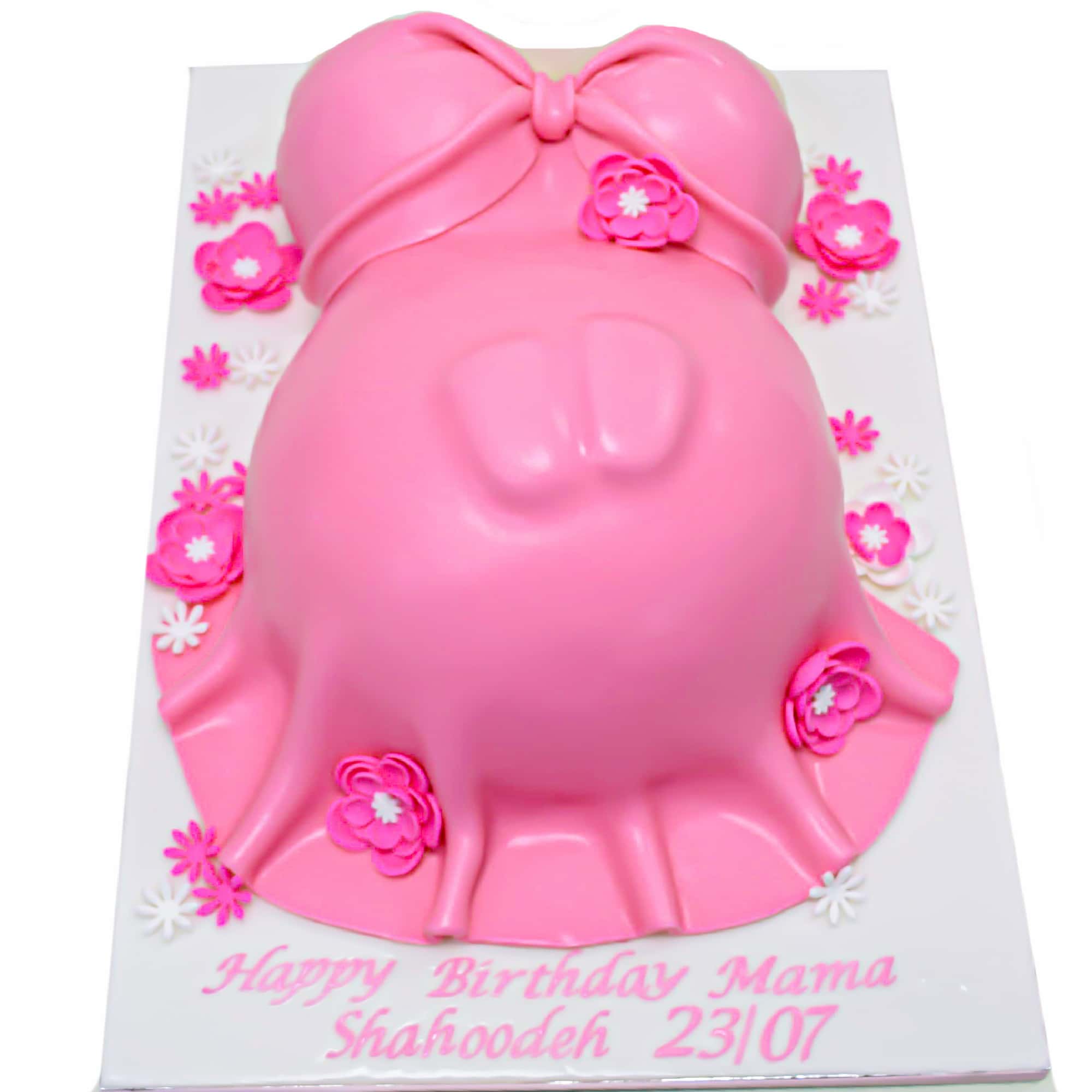 Pregnant tummy cake 3