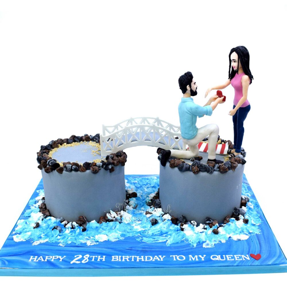 Proposal on the Beach Cake: A Perfect Wedding Delight