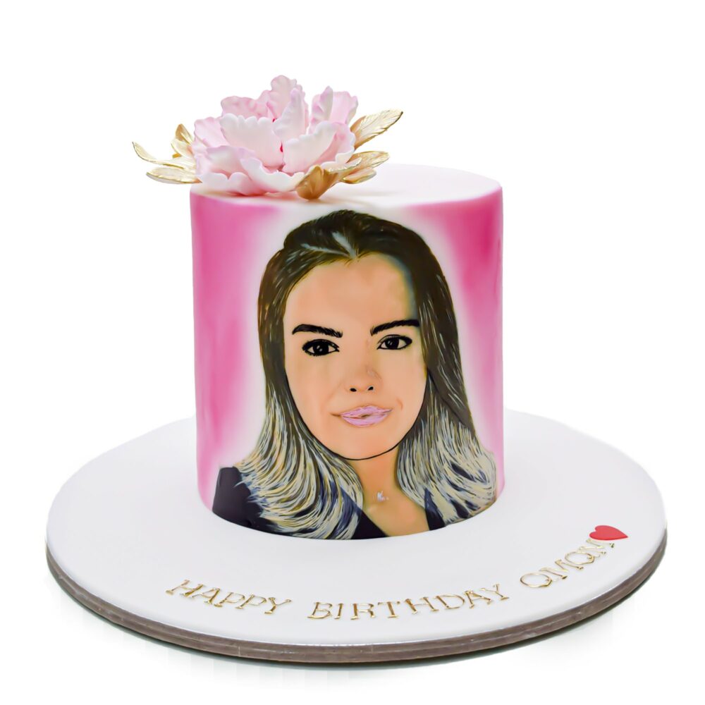Hand painted face cake
