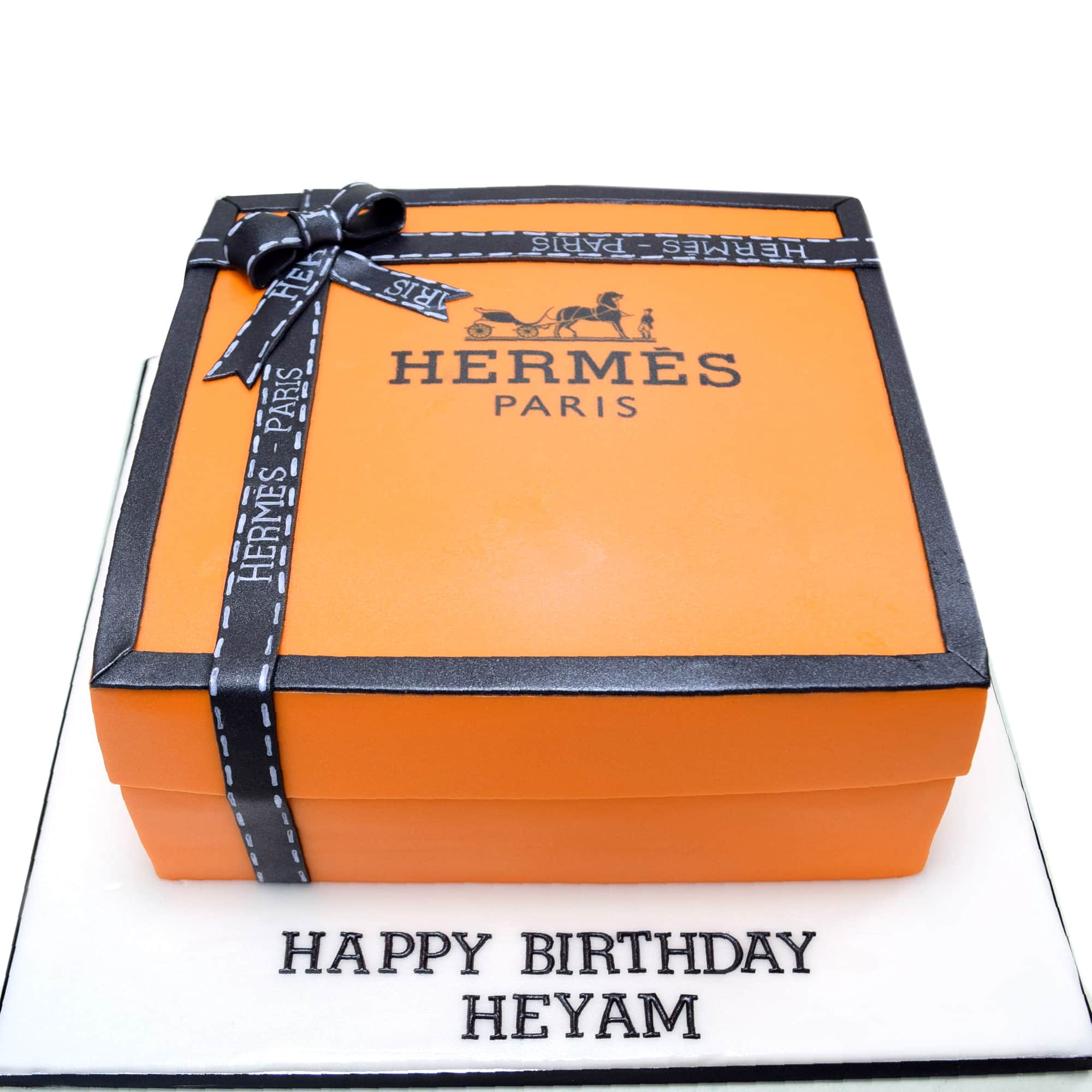 Hermes box cake 2