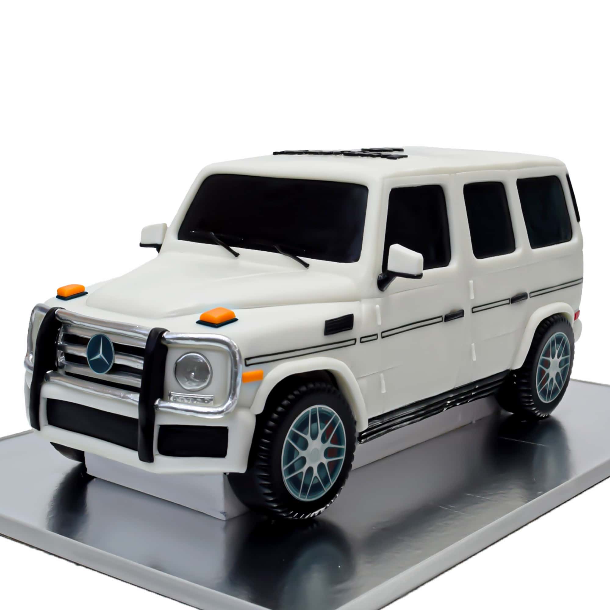 Mercedes G55 cake white | Cakes in Dubai