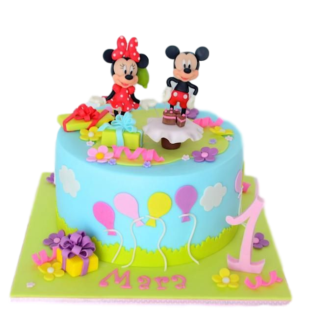 Mickey and Minnie cake 6