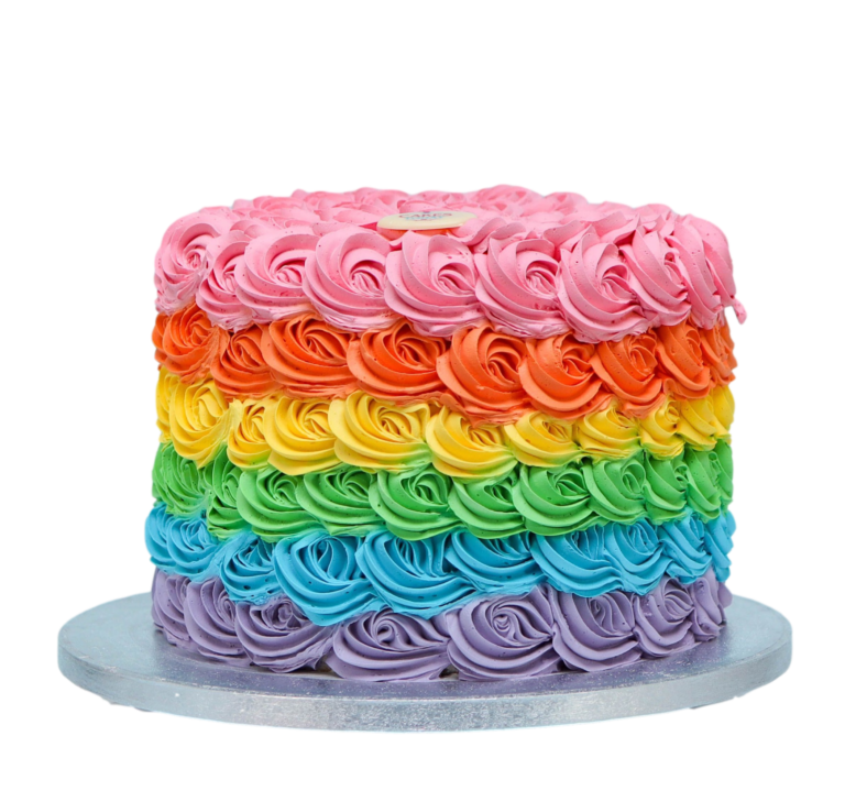 Colorful swirls cake | Rainbow swirls cake