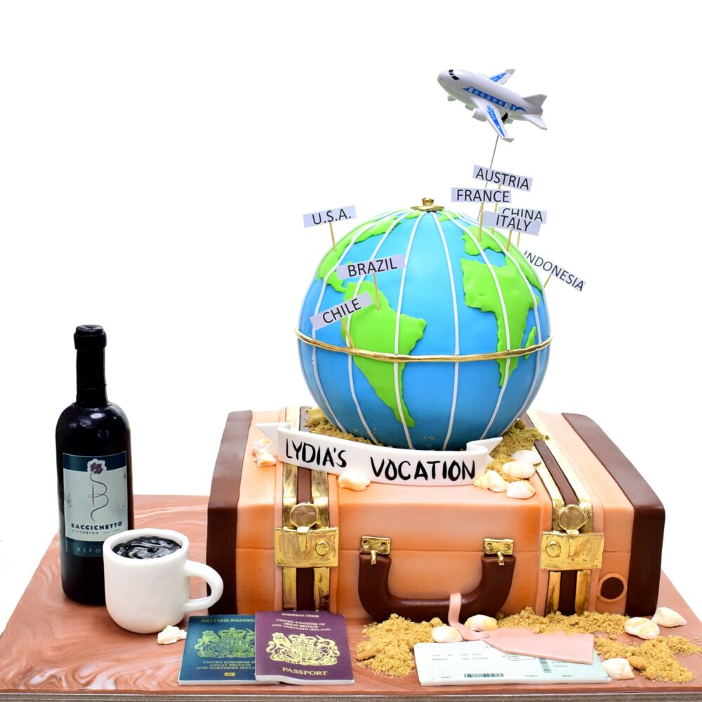 Travel around the world cake