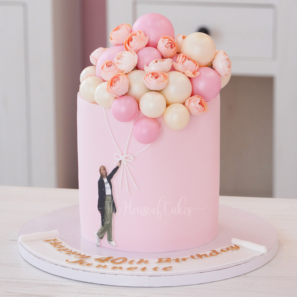 Girl with balloons cake 1 - The House of Cakes Dubai