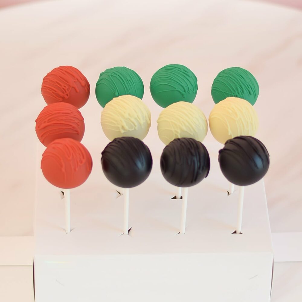 UAE flag cake pops - The House of Cakes Dubai