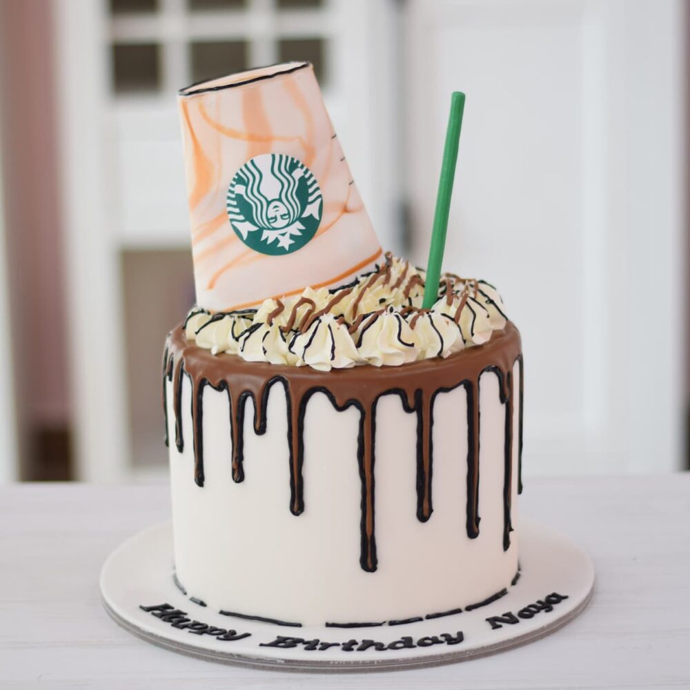 Starbucks comic cake - The House of Cakes Dubai