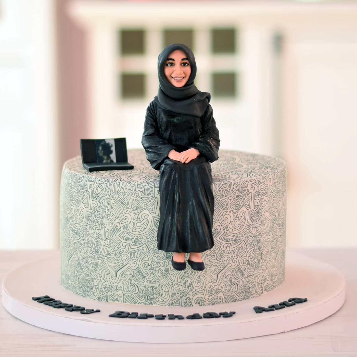 Beautiful Arab Woman wearing abaya cake - The House of Cakes Dubai
