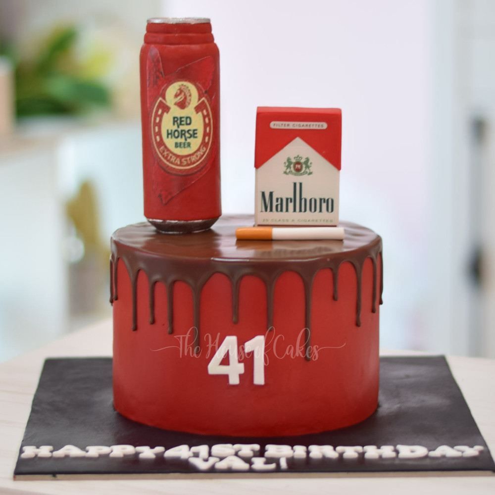 Red Horse and Marlboro Cake - The House of Cakes Dubai