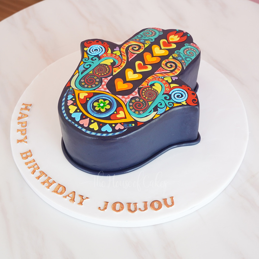 The Hamsa - Hand of Fatimah Cake - The House of Cakes Dubai