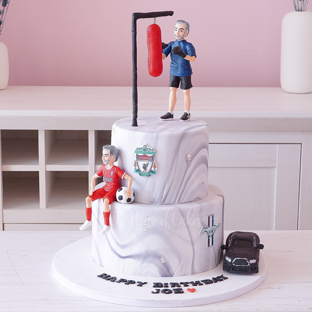 Boxing Liverpool and BMW Cake for him - The House of Cakes Dubai