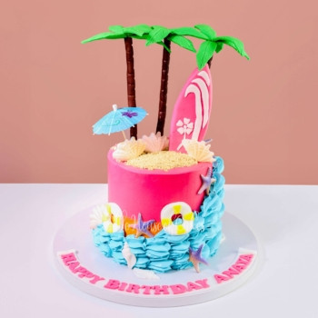 Pink Surf Cake - The House of Cakes Dubai