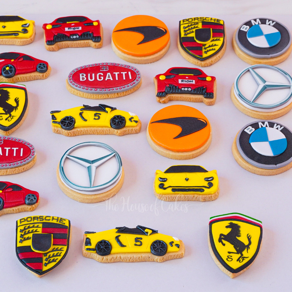 Car themed cookies - The House of Cakes Dubai