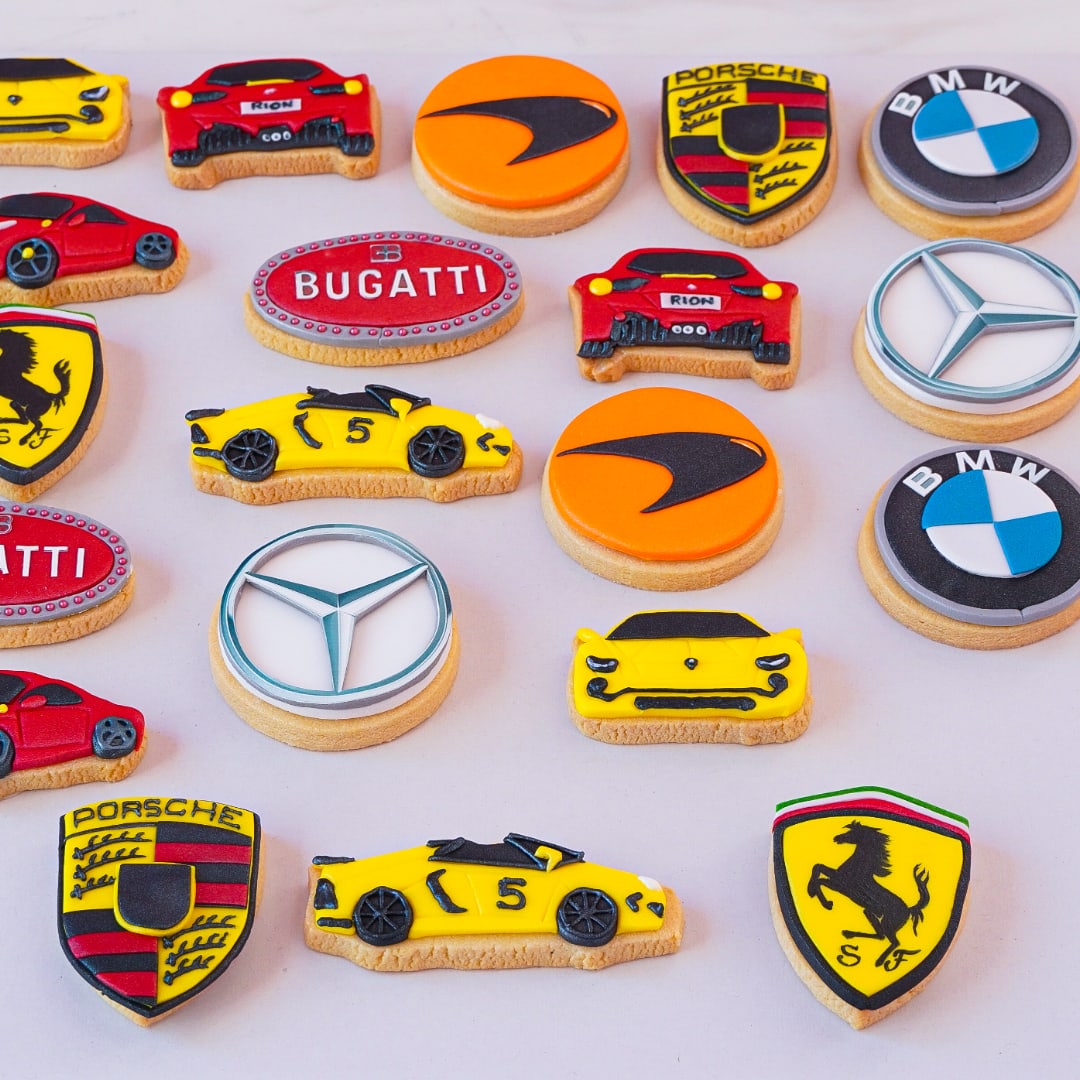 Car themed cookies - The House of Cakes Dubai