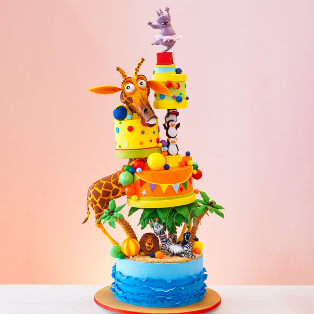 Gravity Defying Jungle Theme Cake - The House of Cakes Dubai