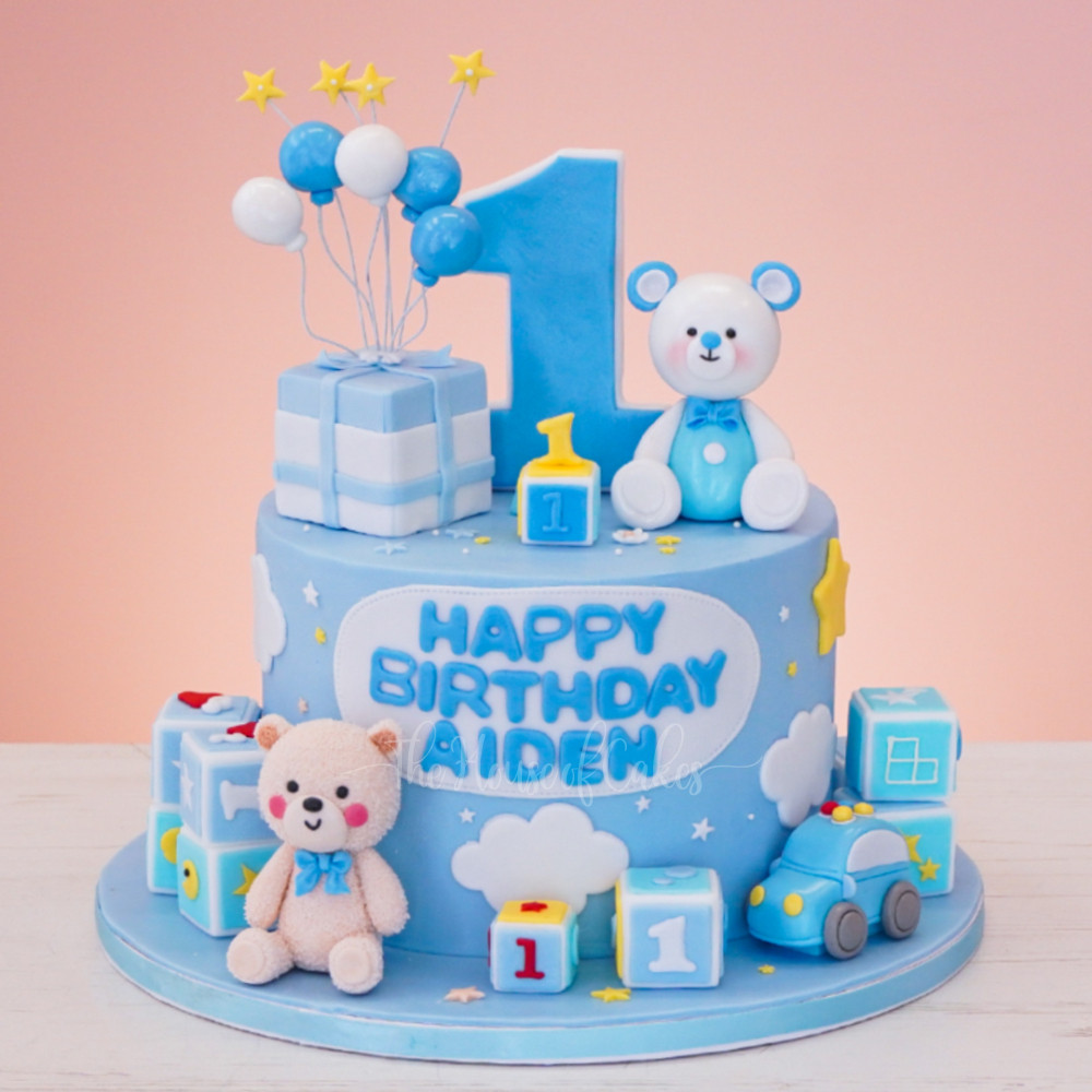 Cutest cake with teddy bears and gift boxes - The House of Cakes Dubai