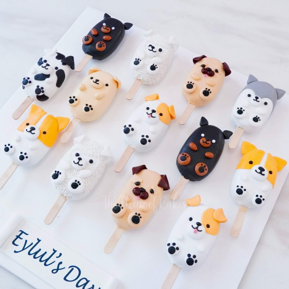 Cute dog popsicles - The House of Cakes Dubai
