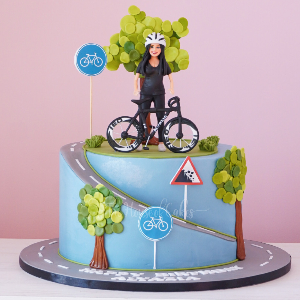 Cyclist and bicycle Cake - The House of Cakes Dubai