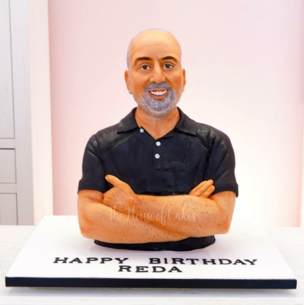 Customised bust cake for him - The House of Cakes Dubai