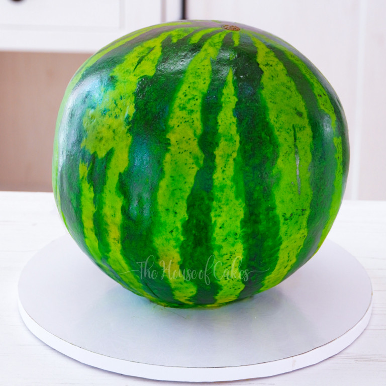 Realistic watermelon shaped cake - The House of Cakes Dubai