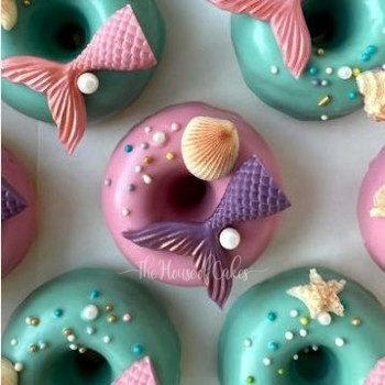 Mermaid doughnuts - The House of Cakes Dubai