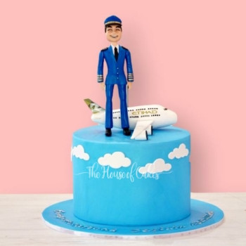 Pilot and Etihad plane cake - The House of Cakes Dubai