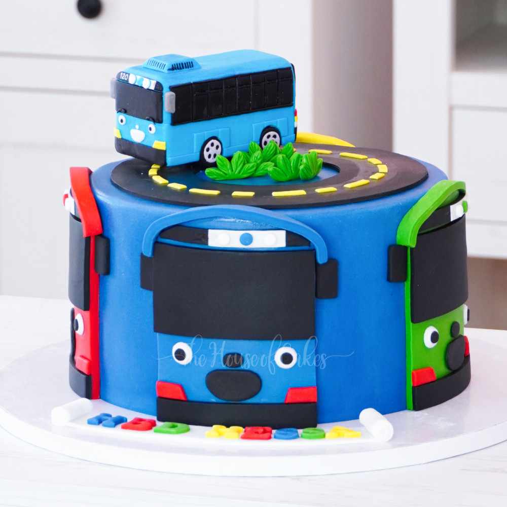 Delightful Tayo Cake Inspired by The Little Buses