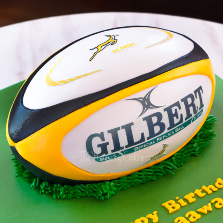 South Africa Rugby Ball Cake - The House of Cakes Dubai