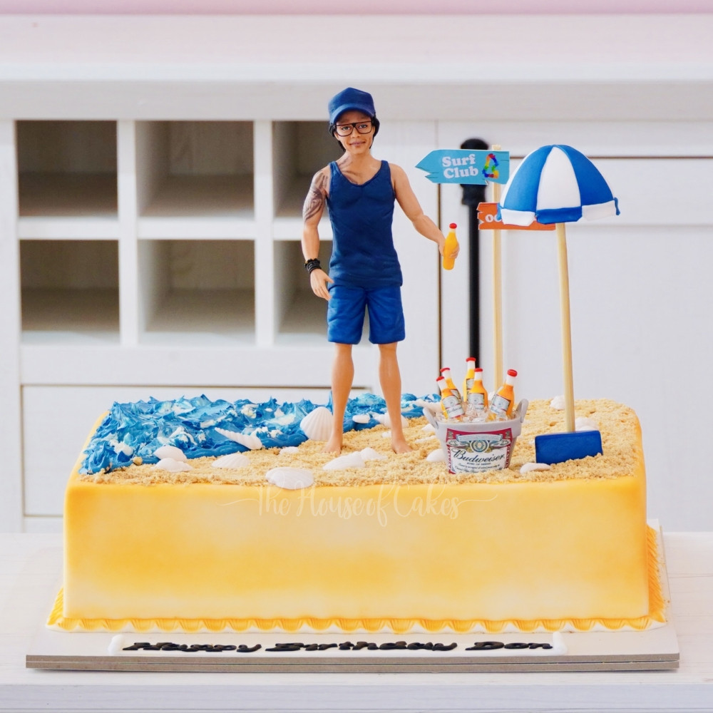 Man on the beach cake - The House of Cakes Dubai