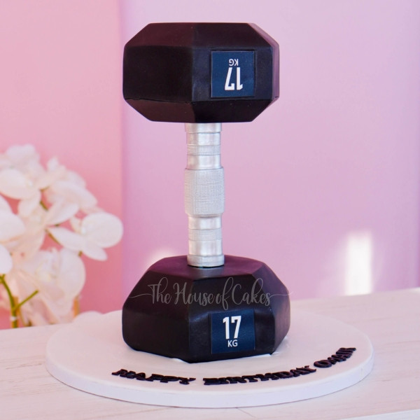 Dumbbell cake - The House of Cakes Dubai