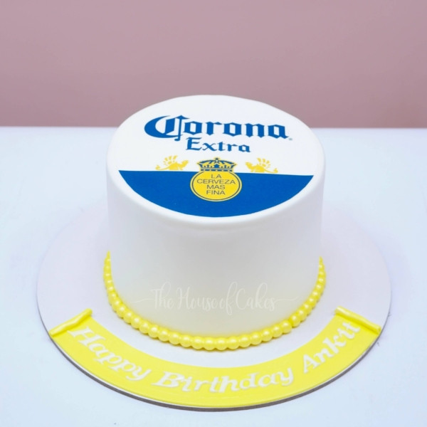 Corona beer logo cake - The House of Cakes Dubai