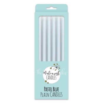 Tall Pastel Blue Candles - 6 pcs - The House of Cakes Dubai