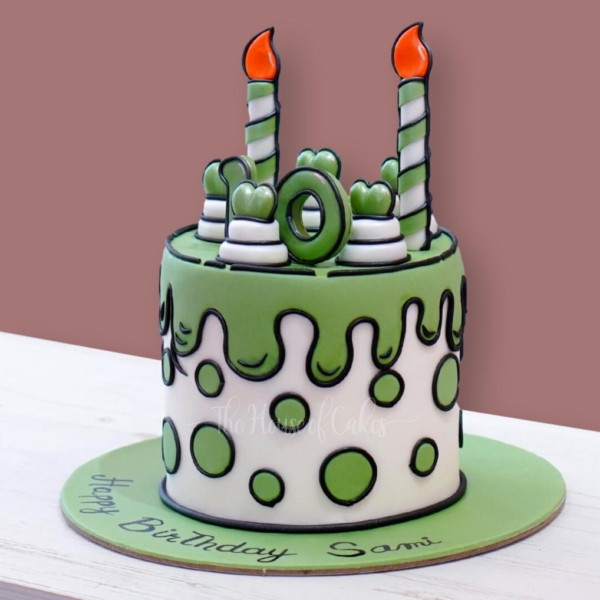 Frosted Fantasy Comic Cake - A Delight in Dubai