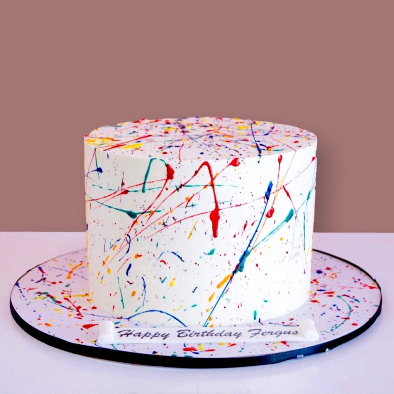 Artist Splatter Cake: A Colorful Delight in Dubai