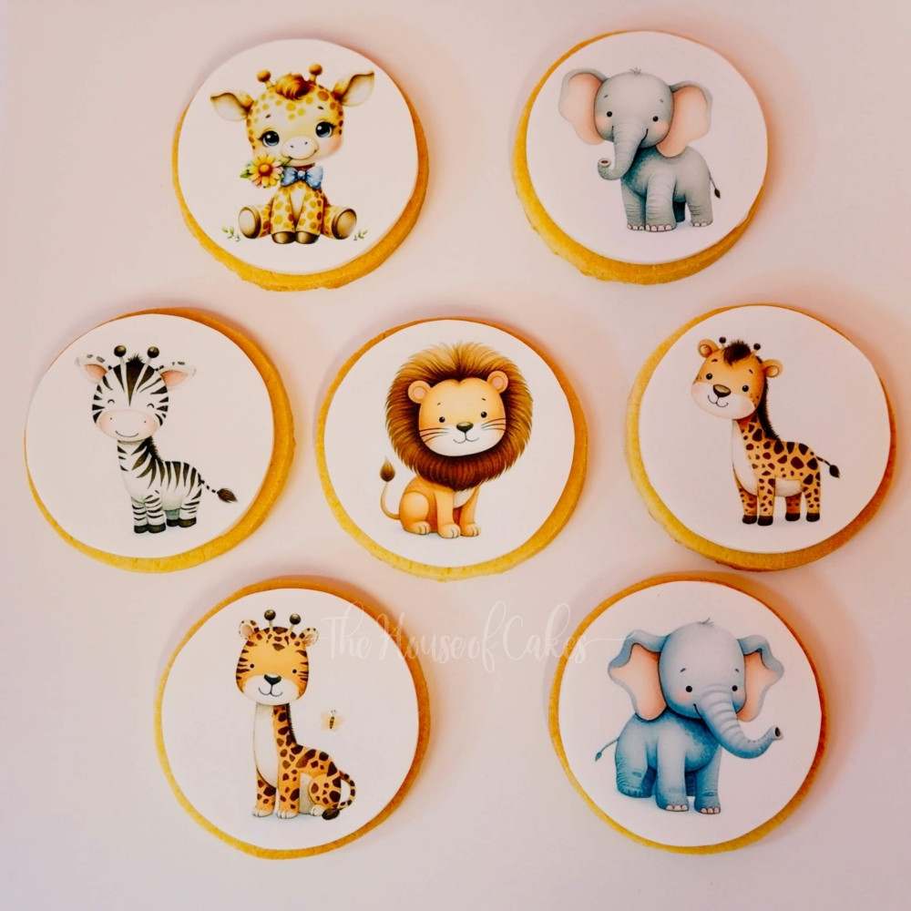 Cute Jungle Animals Cookies - The House of Cakes Dubai
