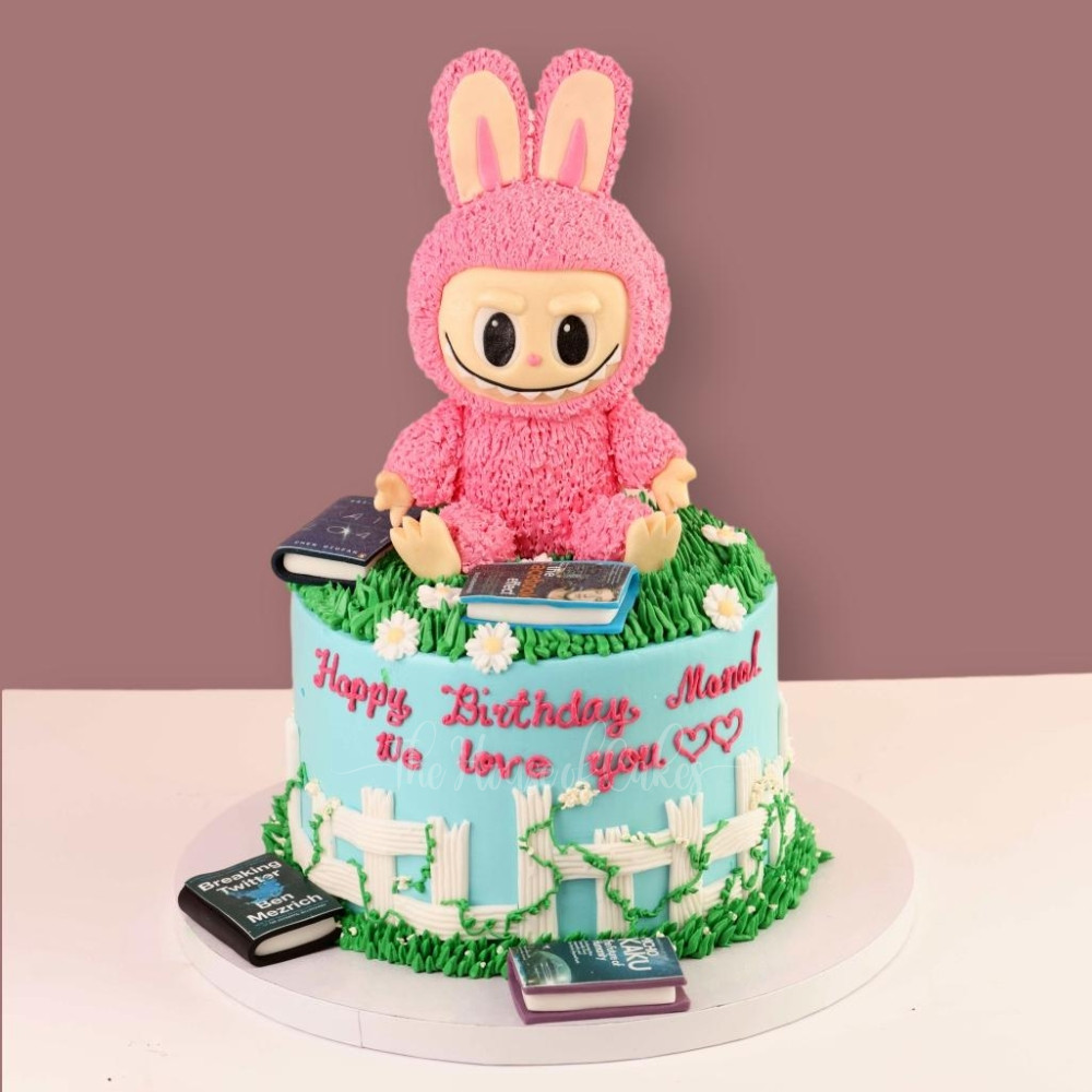 Cute Pink Labubu Cake - The House of Cakes Dubai