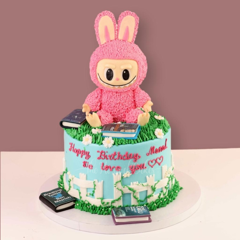 Cute Pink Labubu Cake - The House of Cakes Dubai